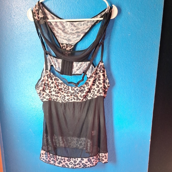 SHEIN | Intimates & Sleepwear | Wild Bold Shein Leopard Print Sheer ...